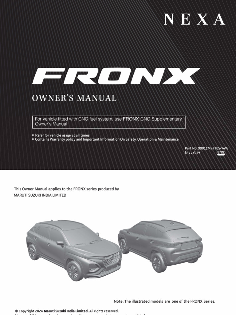 Fronx Owners Manual | PDF | Throttle | Transportation Engineering