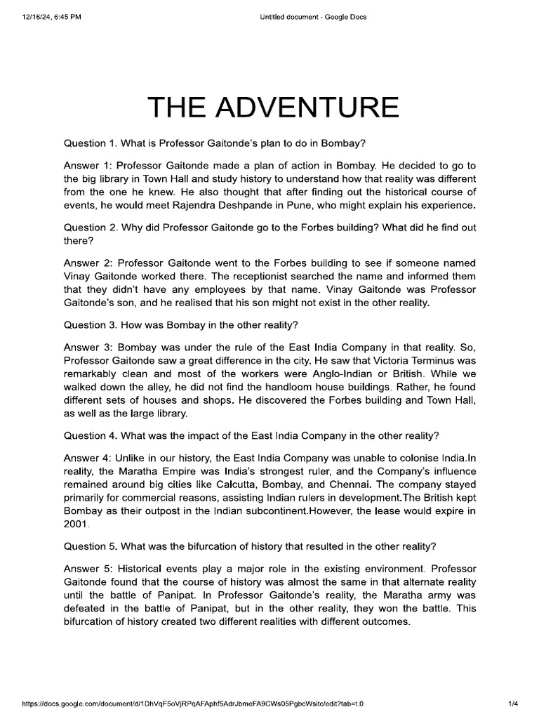 Adventure | PDF
