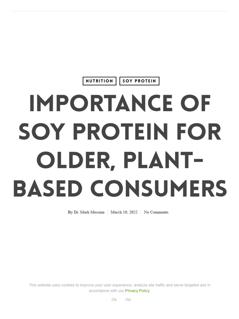 SNI_2022.0310_Importance of Soy Protein for Older, Plant-based ...