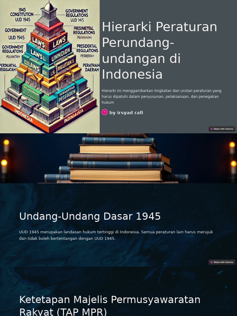 Hierarki Peraturan Hukum Indonesia | PDF