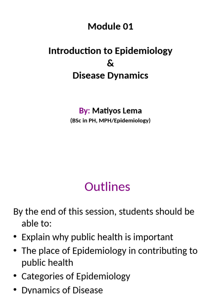 Module 01and 02 Basic Epidemiology | PDF | Epidemiology | Infection