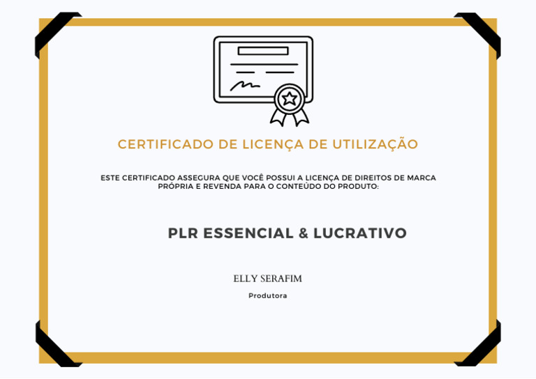 Certificado de Licenca de Uso e Revenda Pacote Essencial | PDF
