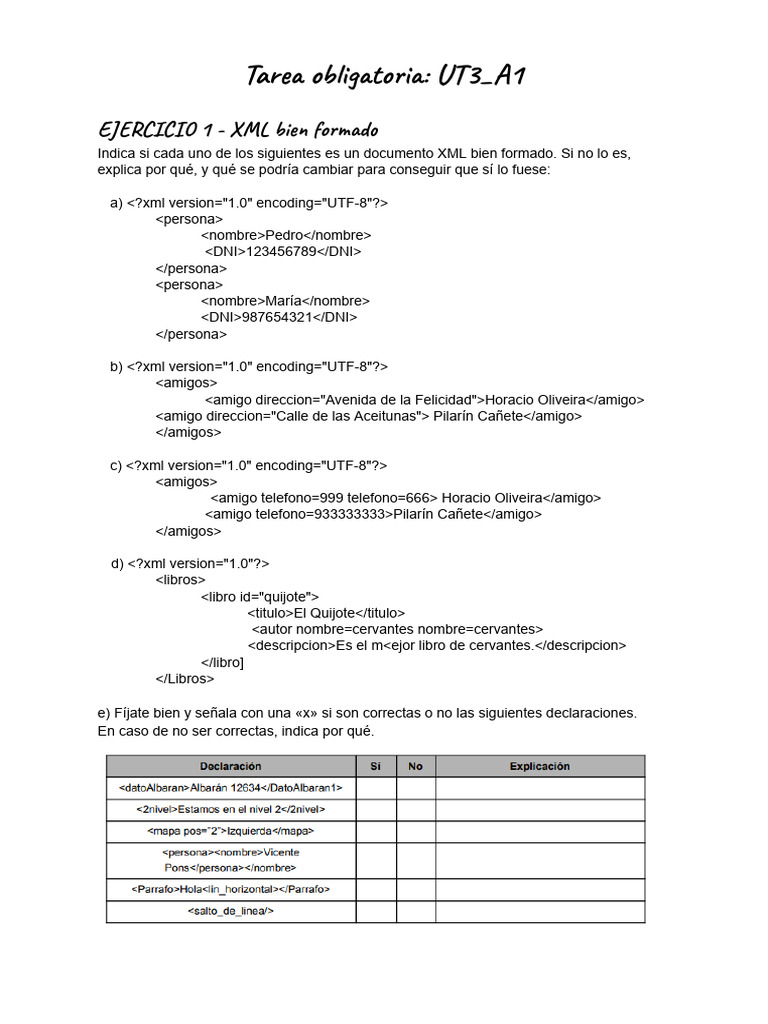 Validación y Ejemplos de XML | PDF
