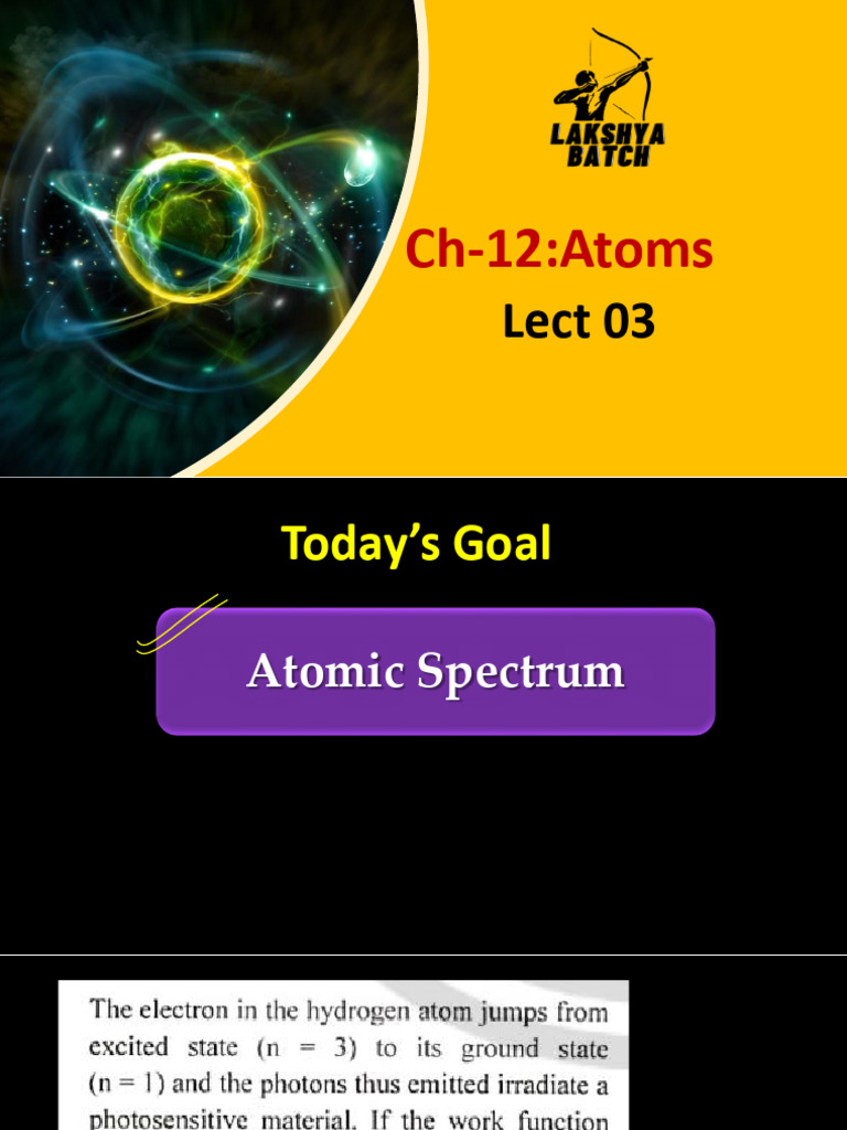 Understanding Atomic Spectra Types | PDF