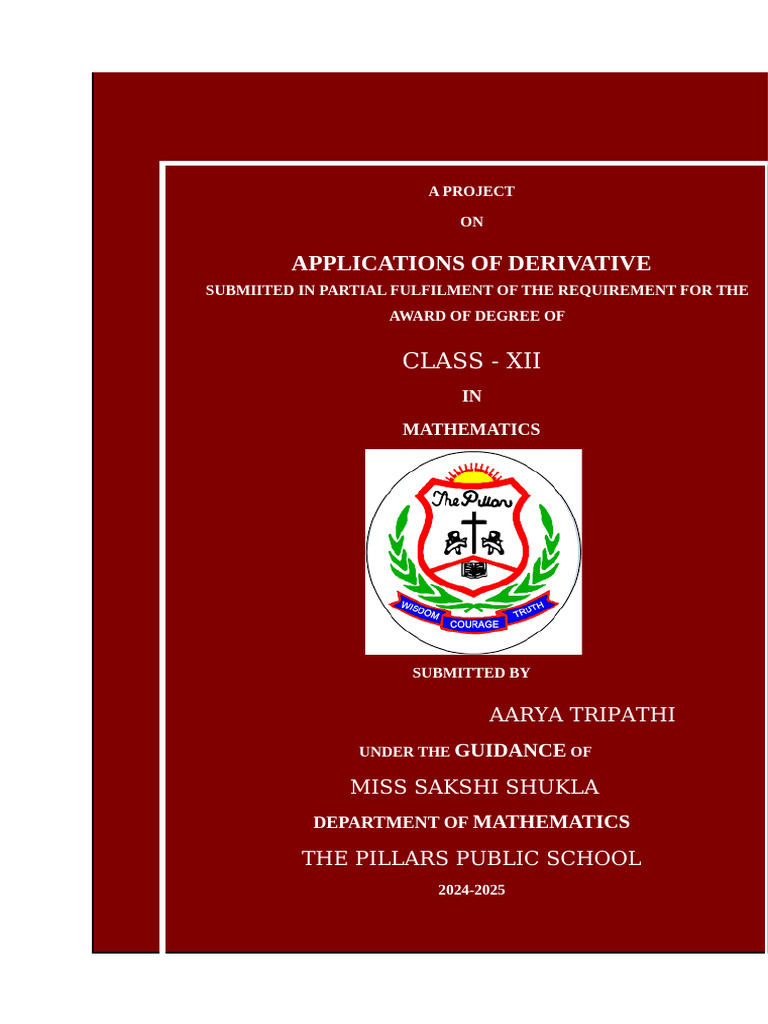 Real-Life Applications of Derivatives | PDF | Mathematical Optimization ...