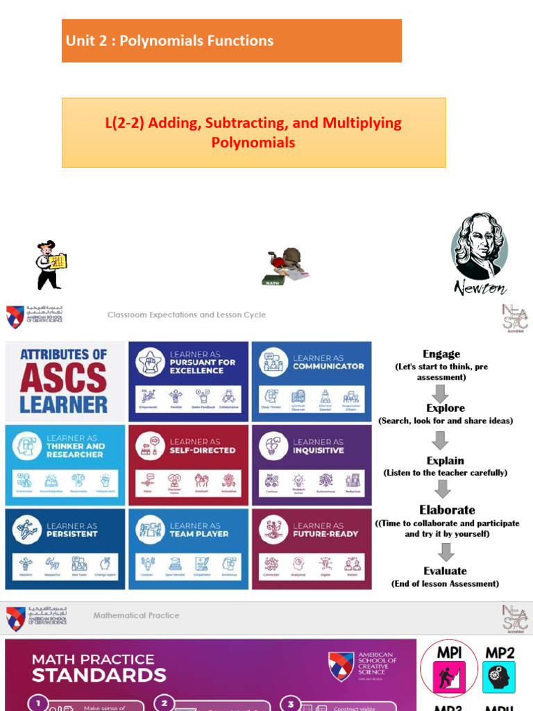 L (2-2) Add, Subtract, and Multiply Polynomials | PDF | Polynomial ...