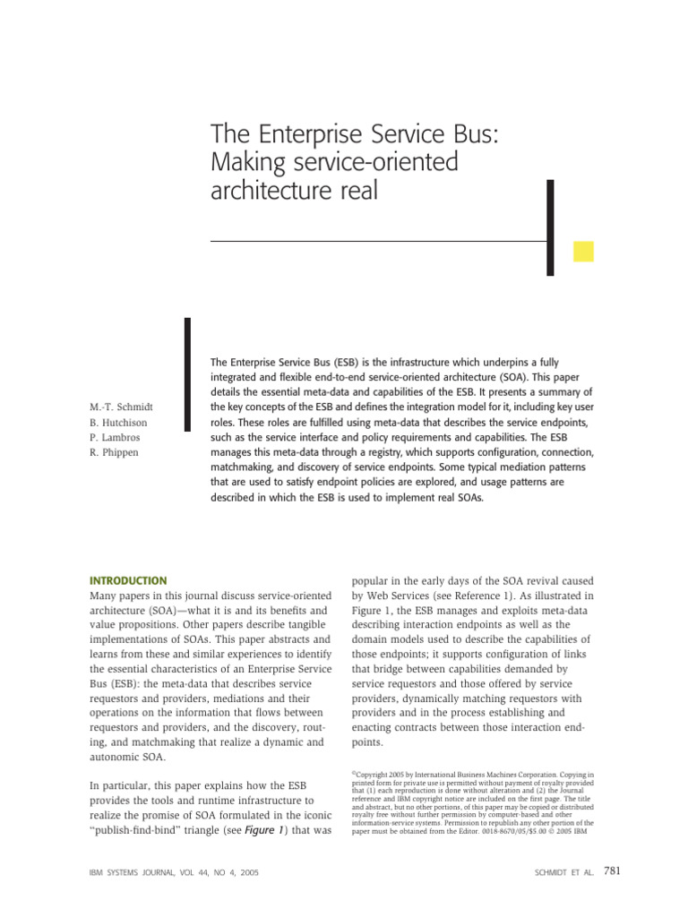 Ebook - The Enterprise Service Bus - Making Service-Oriented Architecture Real | PDF | Service ...