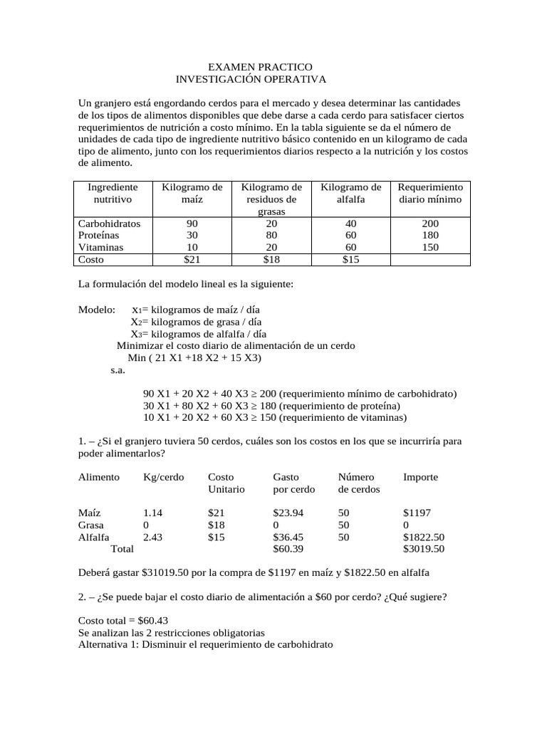 Examen Practico (2) | PDF | Nutrición | Dieta y nutrición