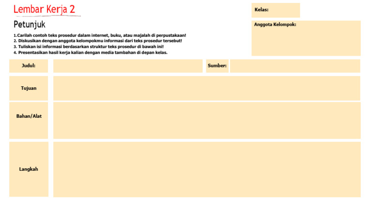 2. Materi Latihan_Mendata Informasi Teks Prosedur (1) | PDF