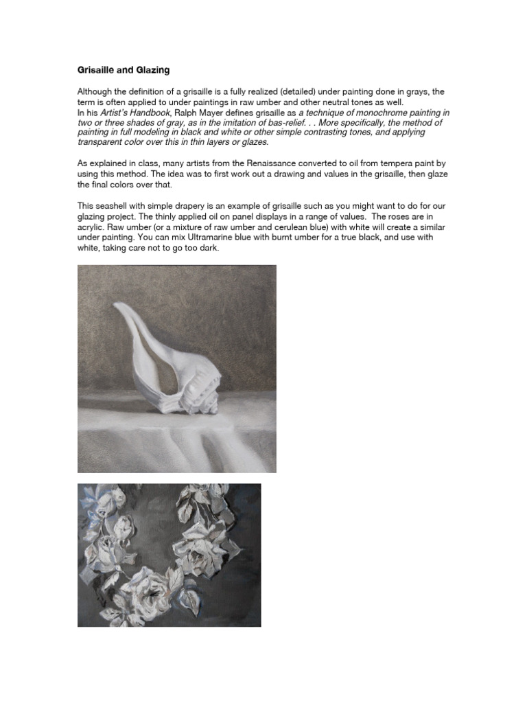 Grisaille Technique and Glazing Methods | PDF
