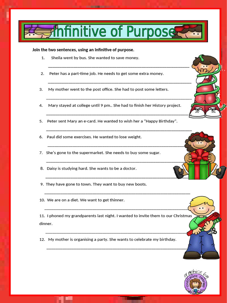 Infinitive of Purpose | PDF