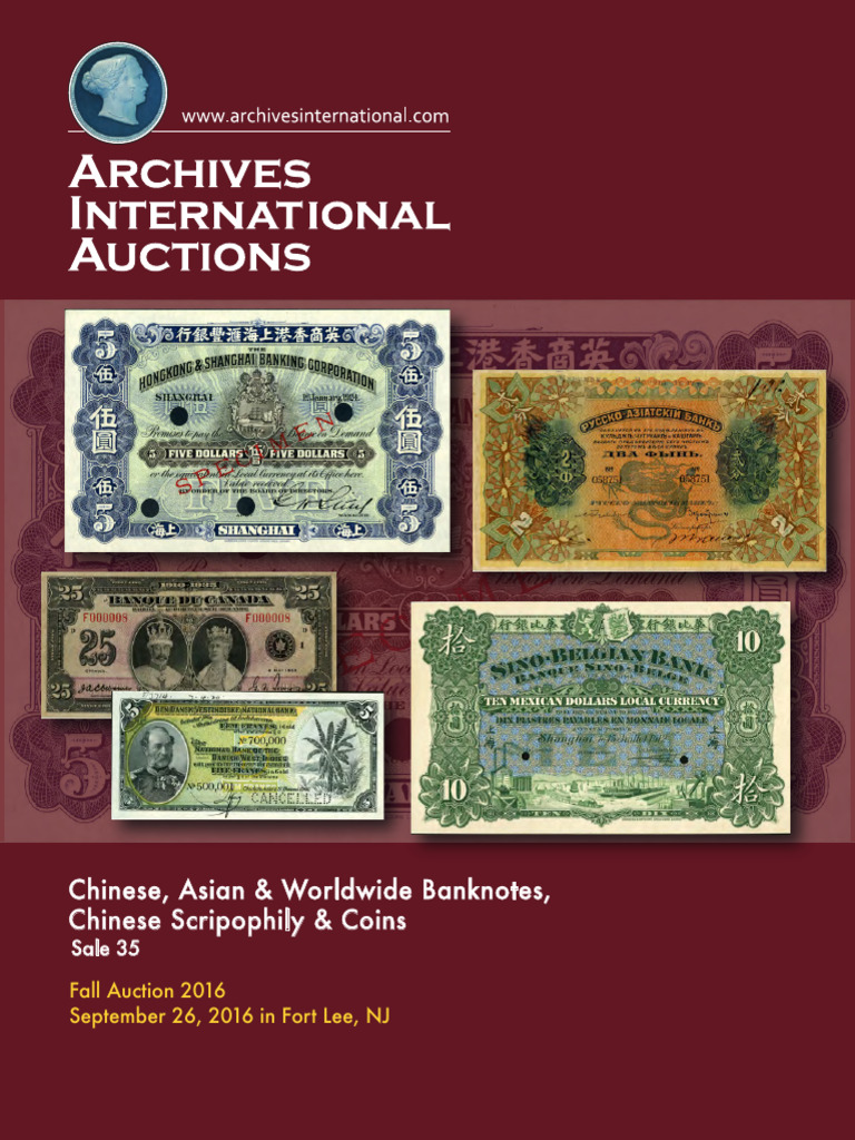 WC & BANKNOTES..Archives International Auctions Sale 35 | PDF | Money ...