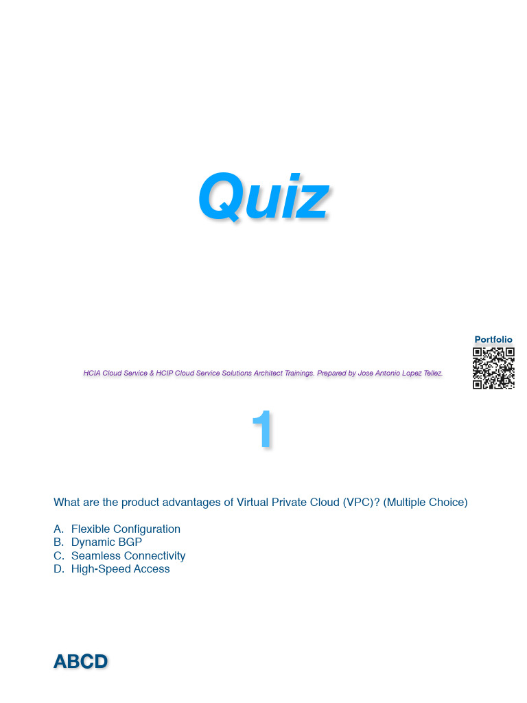 10 - HCIA Cloud Service QUIZ | PDF | Cloud Computing | Computer Network