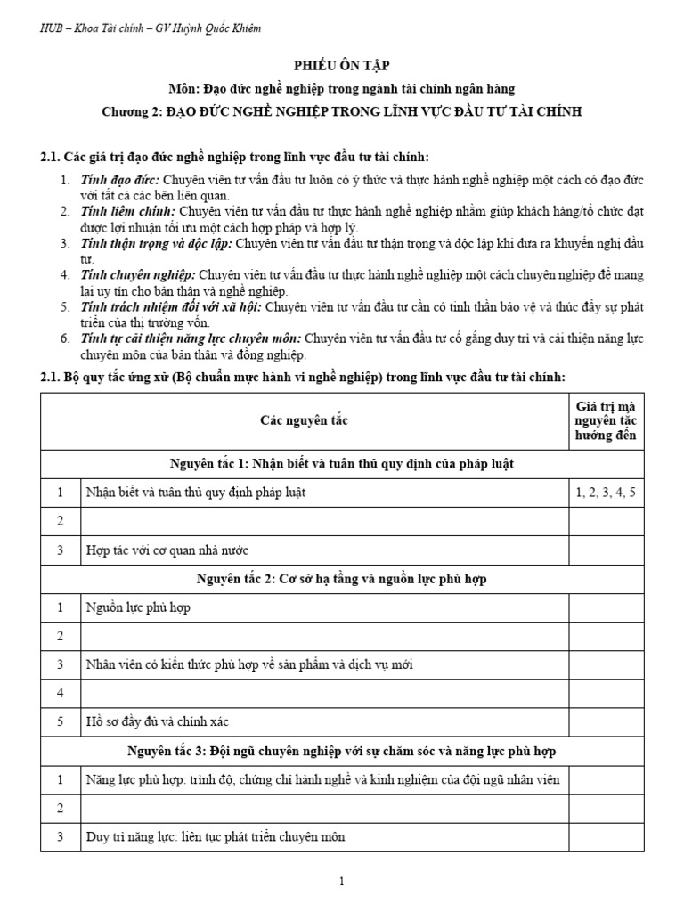 Phiếu Ôn Tập C2 - Gửi SV | PDF