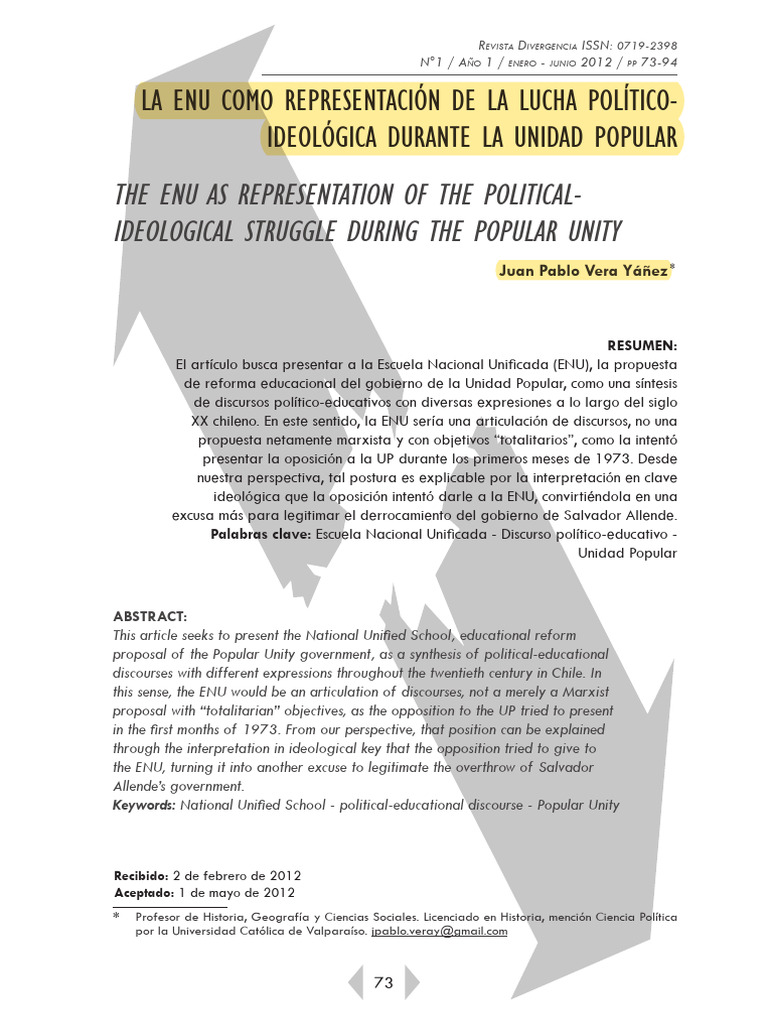 La ENU y la Lucha Ideológica en Chile | PDF