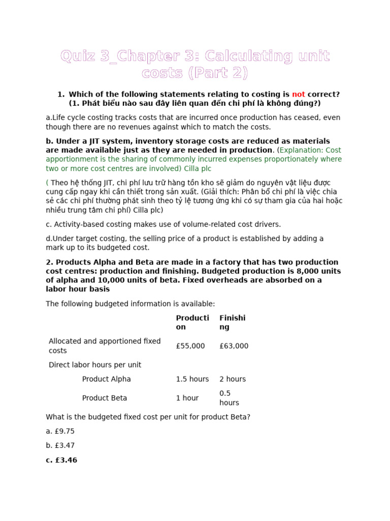 MI1 KEYfinal | PDF | Inventory | Cost Of Goods Sold