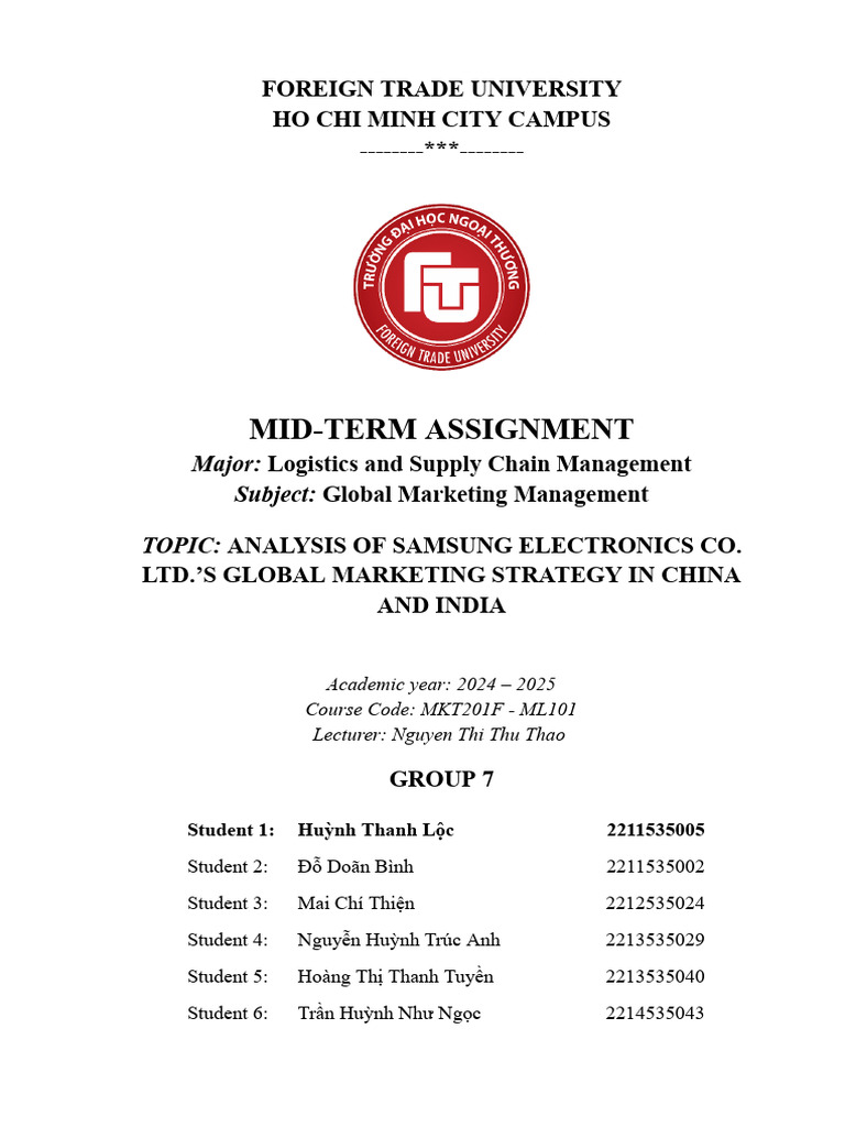 Group 7 Midterm Assignment | PDF | E Commerce | Smartphone