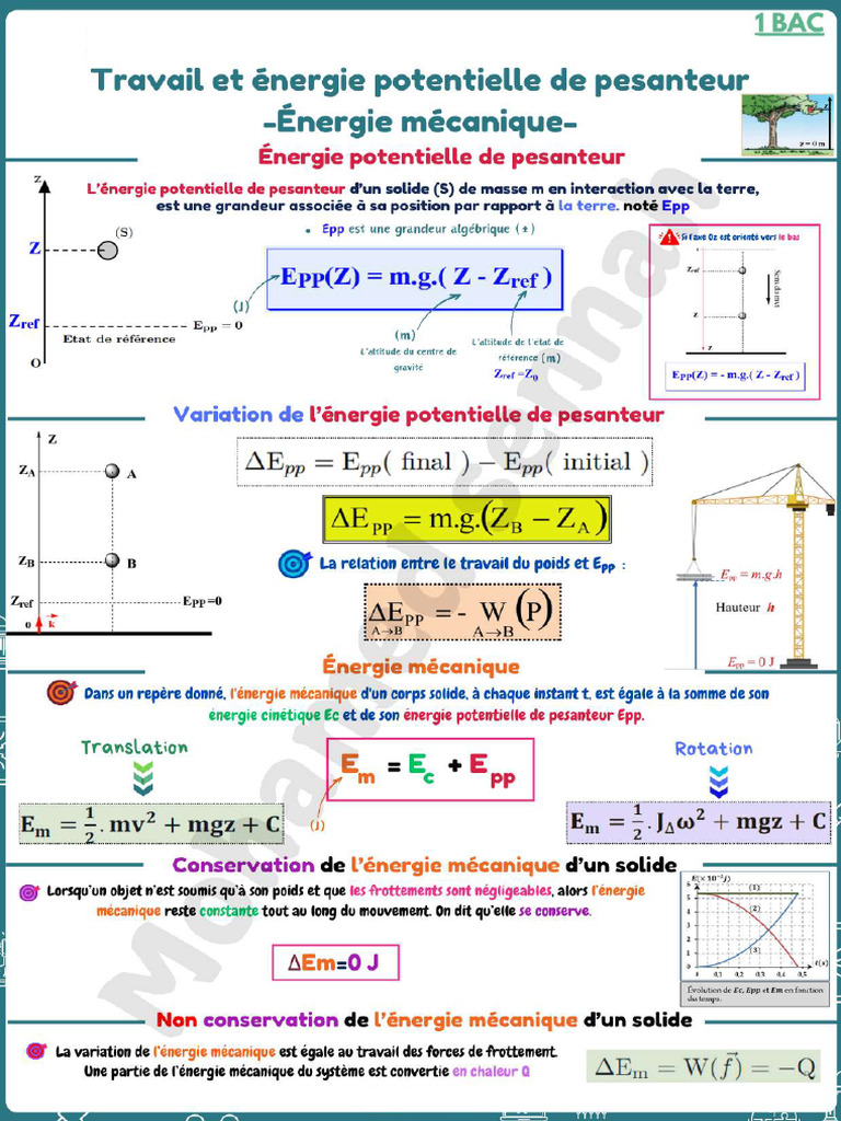 Travail Et Énergie Potentielle de Pesanteur - Énergie Mécanique | PDF