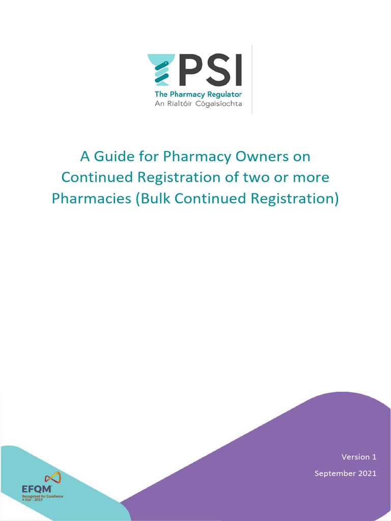 Bulk Continued Registration For Two or More Pharmacies - Bitesize Guide ...