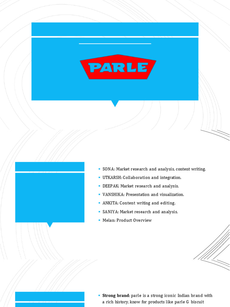 Parle Market Analysis Project | PDF