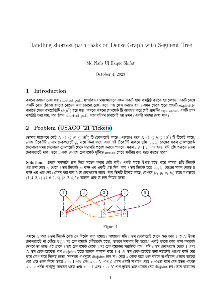 Shortest Path Optimization With Segtree | PDF Shortest Path Optimization With Segtree | PDF