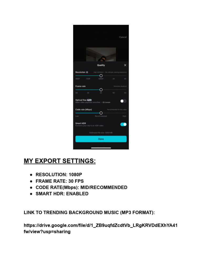 Export Settings | PDF