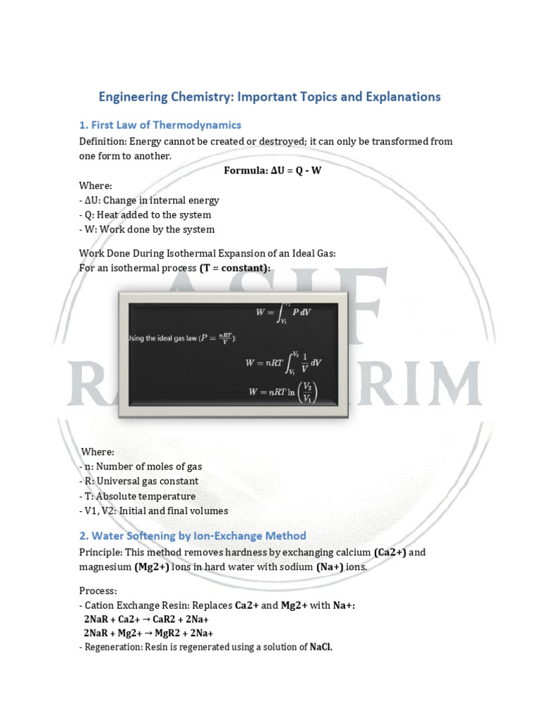 Engineering - Chemistry - Notes Import | PDF ...