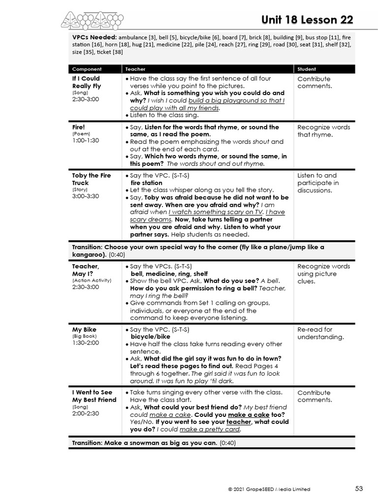 GSv4 U18 LP Lesson22 | PDF | Poetry