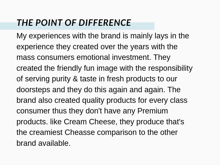 The Brand Love Point of Difference Project | PDF