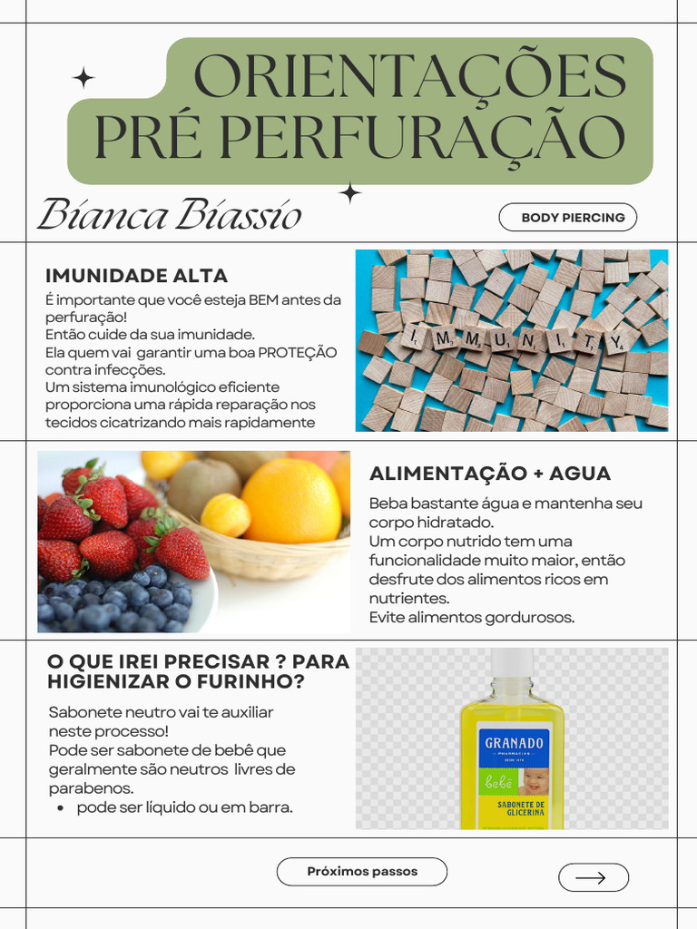 Orientações Pré PIERCING | PDF