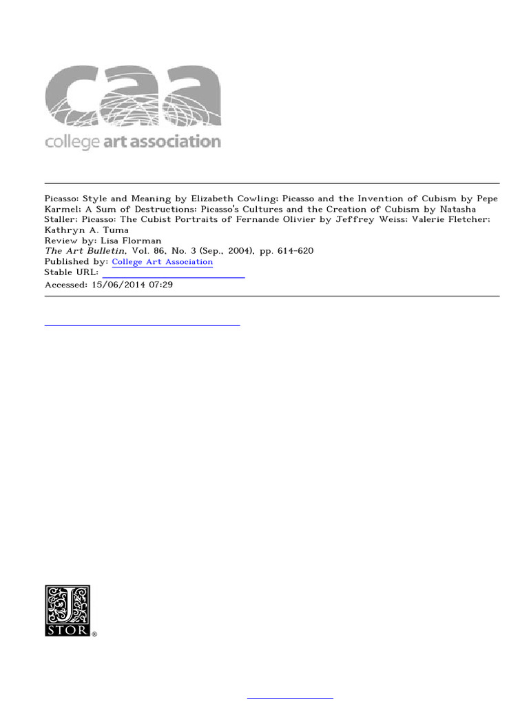 Florman 2004 | PDF | Cubism | Pablo Picasso