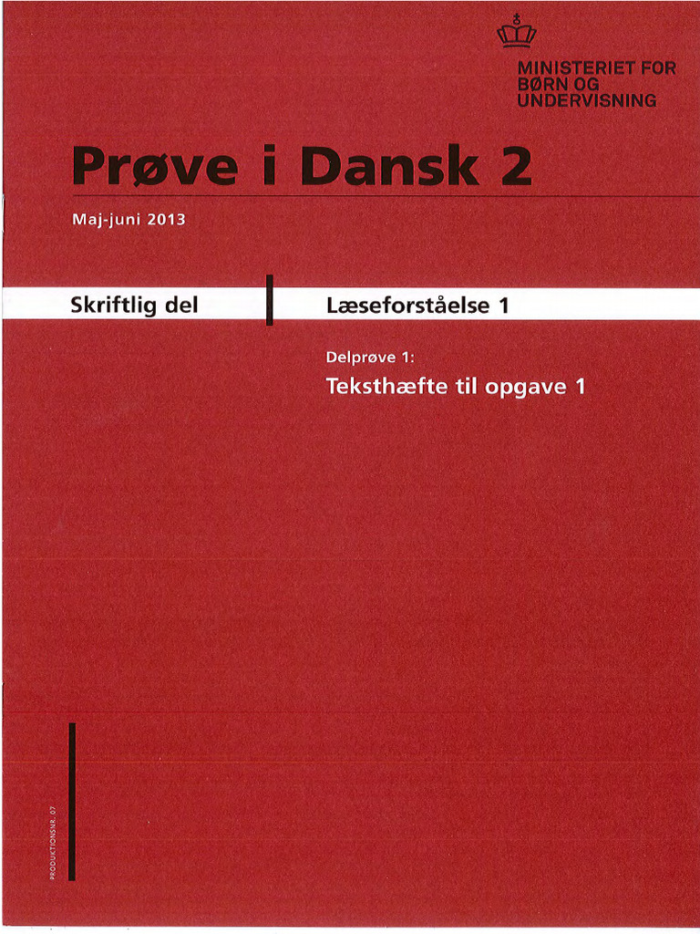 PD2-maj-2013-laes-1-tekst-opgave 1 | PDF
