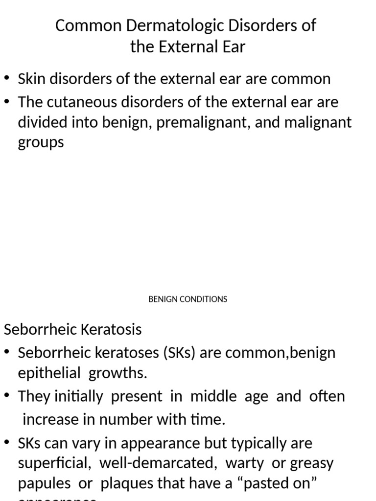 Dermatologic Disorders of the External Ear | PDF | Melanoma | Skin Cancer