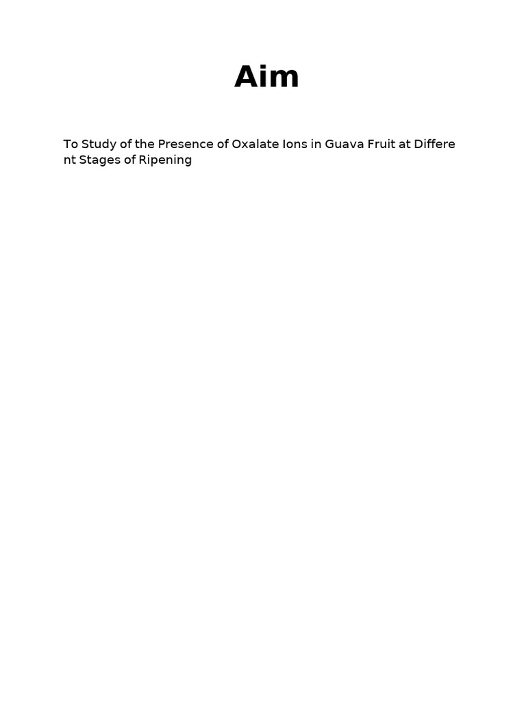 Chemistry Investigatory Project Class 12 Study of The Presence of ...