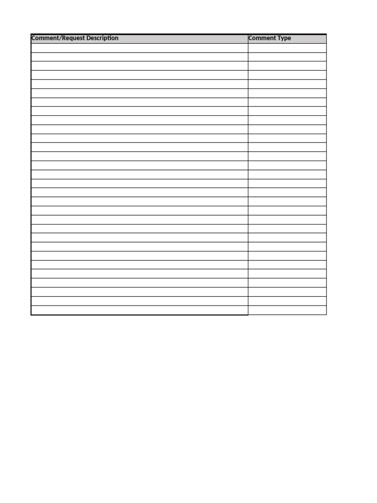 RGA Comments Tracker | PDF