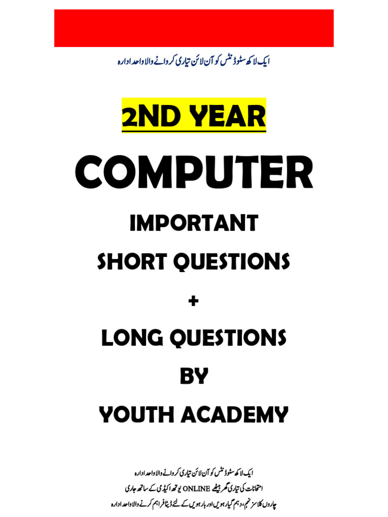 Important Computer Questions for 2nd Year | PDF | Microsoft Access | Databases