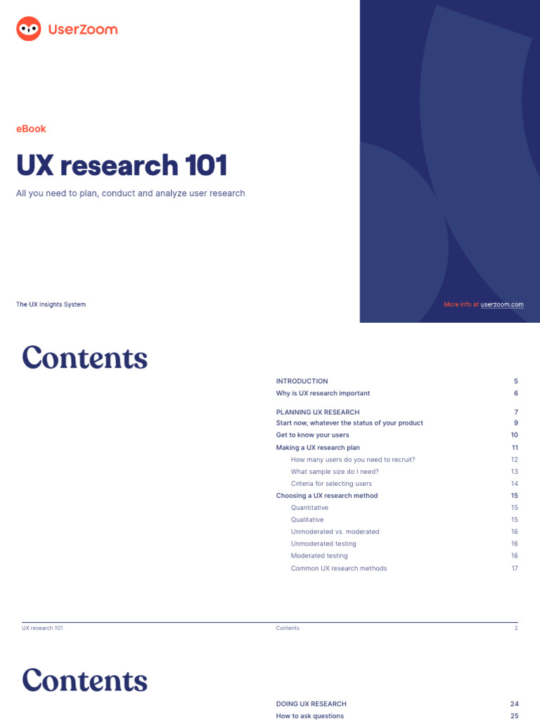Ux Research 101 eBook | PDF | Usability | User Experience