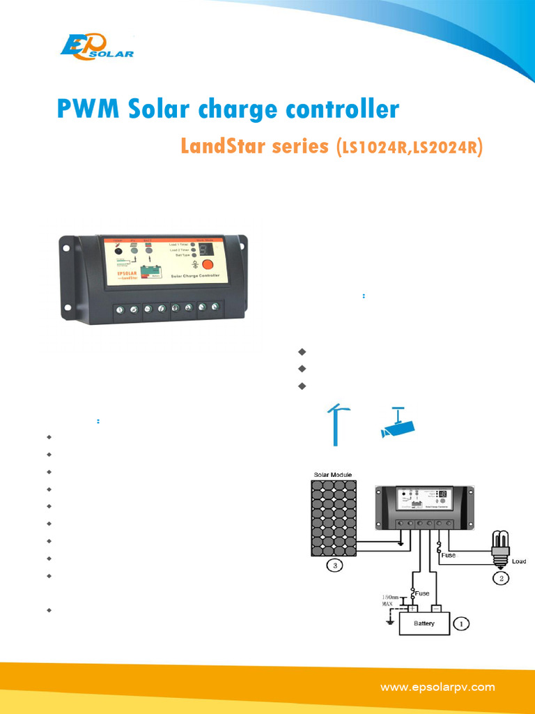 Fiche Technique EPSOLAR LS1024R LS1524R LS2024R | PDF | Battery Charger ...