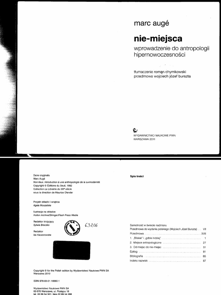 Marc Auge - Nie-Miejsca, Wprowadzenie Do Antropologii Hipernowoczesnoä Â ºci | PDF