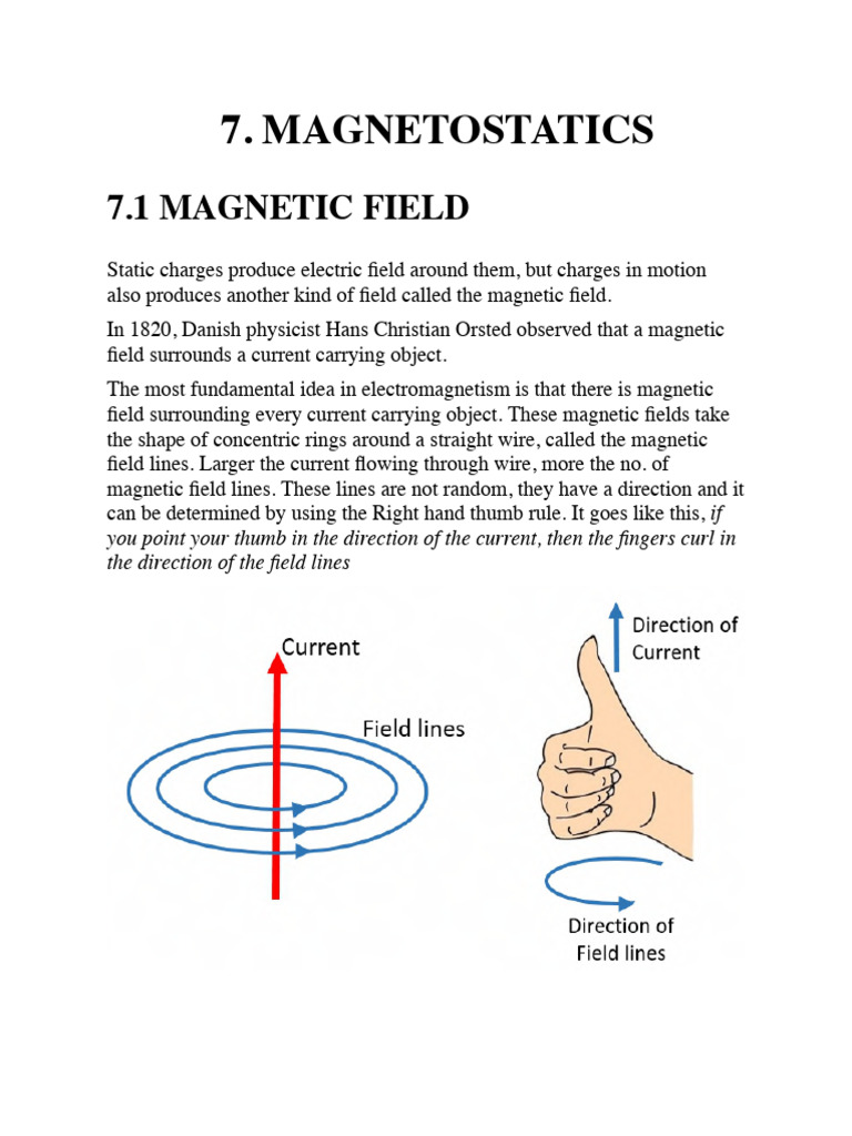 Understanding Magnetostatics Concepts | PDF | Magnetism | Magnetic Field