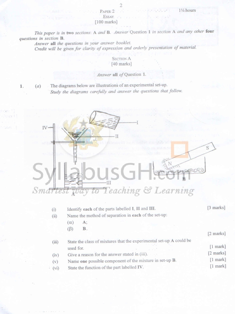 2022 Bece Integrated Science Paper 2 | PDF