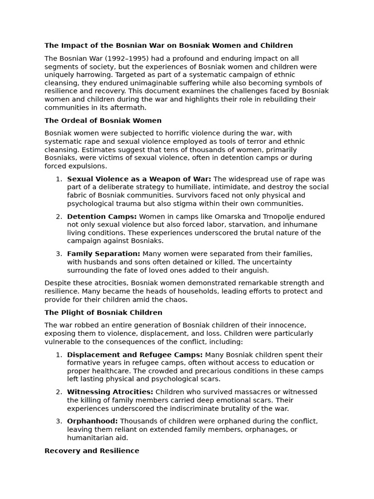 Bosnian War 4 | PDF | Violence | Bosniaks