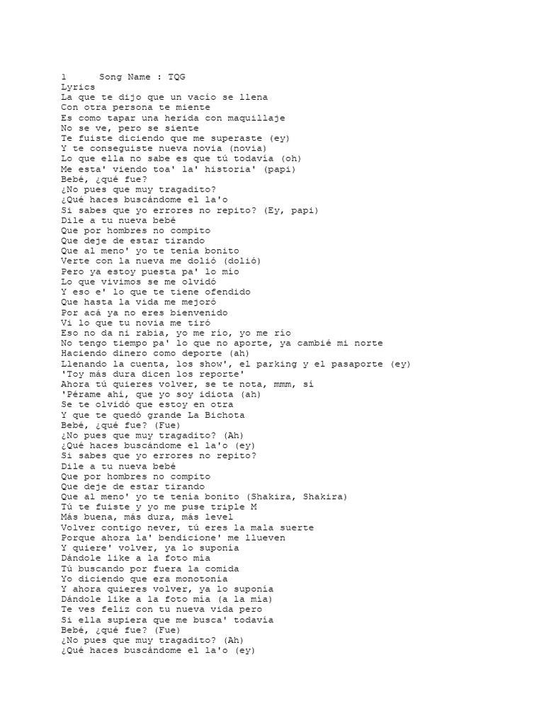 Random Song Lyrics | PDF