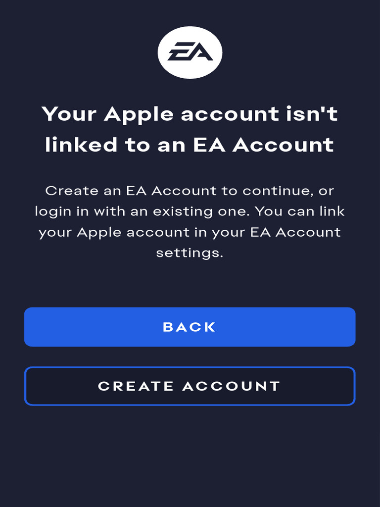 Link Apple Account to EA Account | PDF
