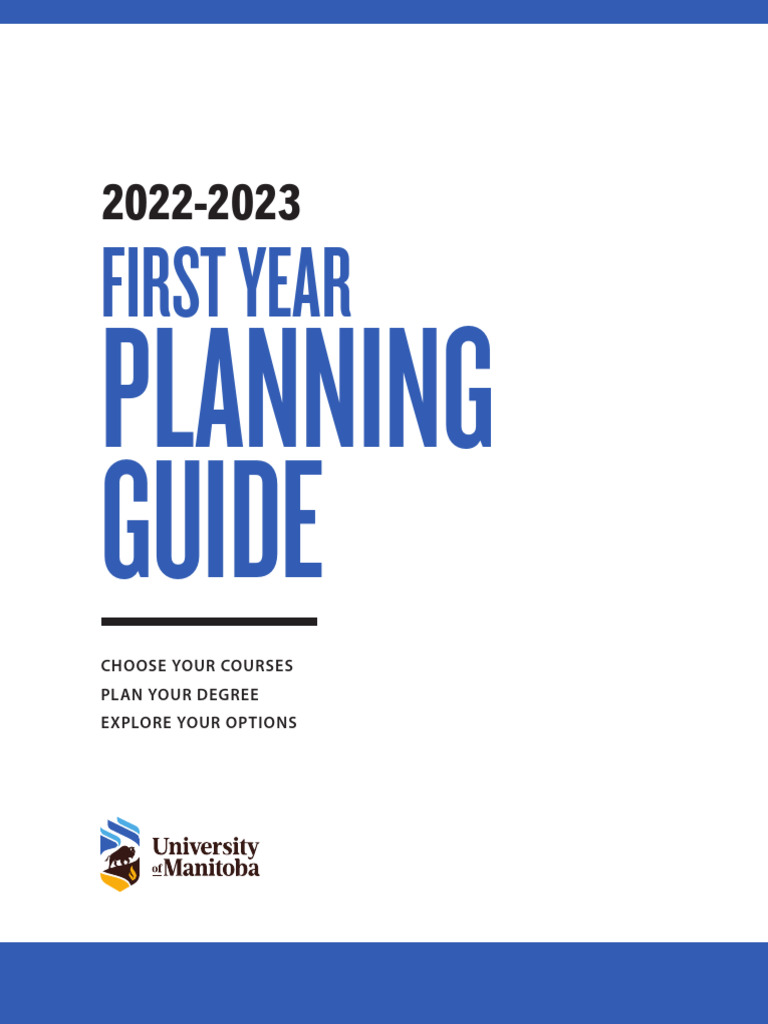 First Year Planning Guide - U of Manitoba | PDF | Course Credit ...