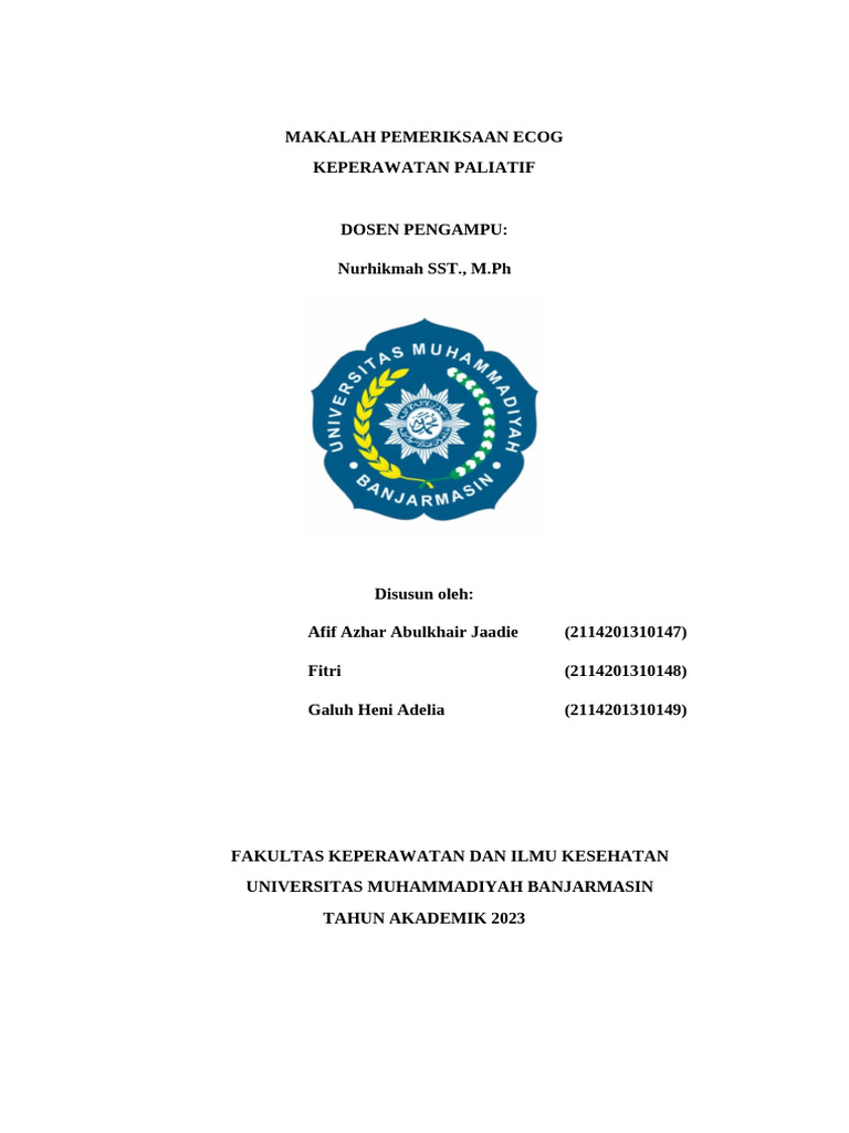 Ecog Kelompok 2 | PDF