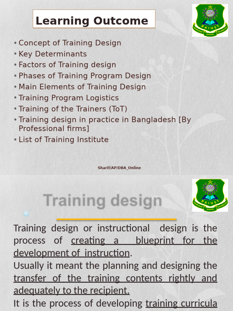 Training Program Design Essentials | PDF | Learning | Instructional Design