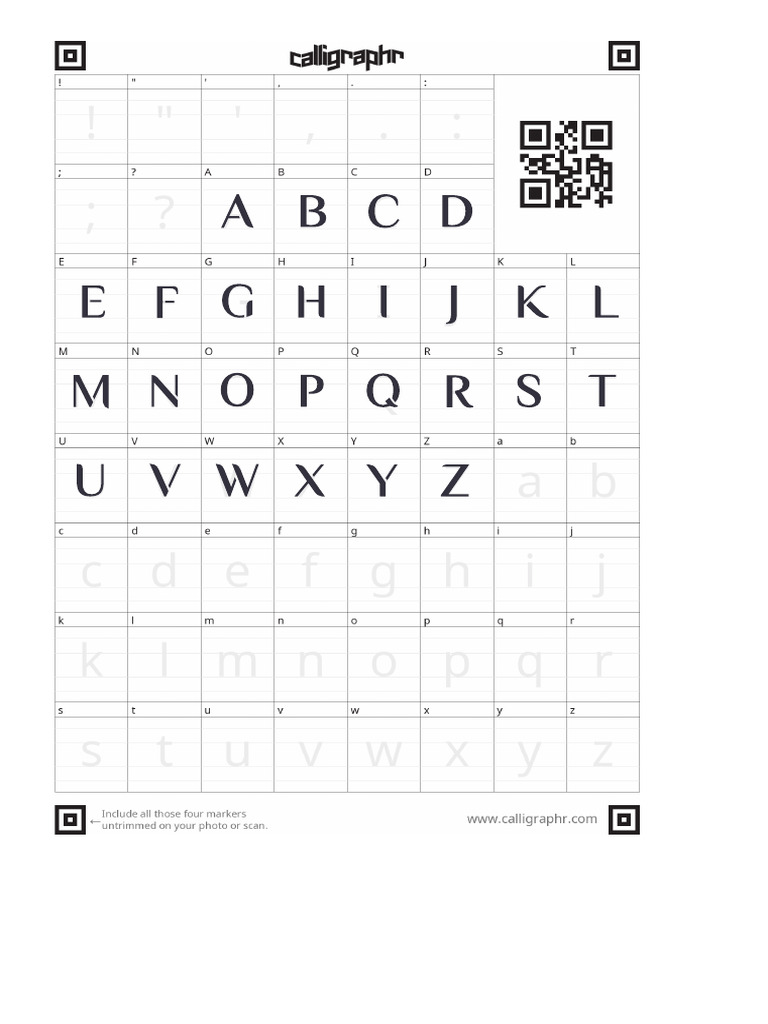 Calligraphr Template | PDF