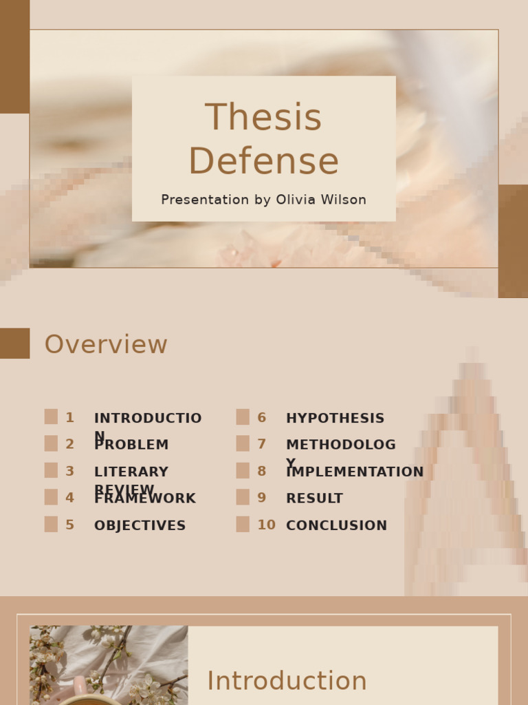 Beige Brown Minimal Aesthetic Thesis Defense Presentation | PDF