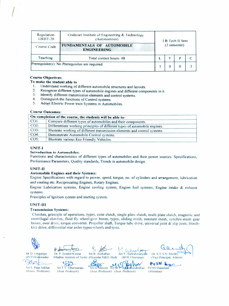 Fundamentals of Automobile Engineering | PDF | Engines | Clutch